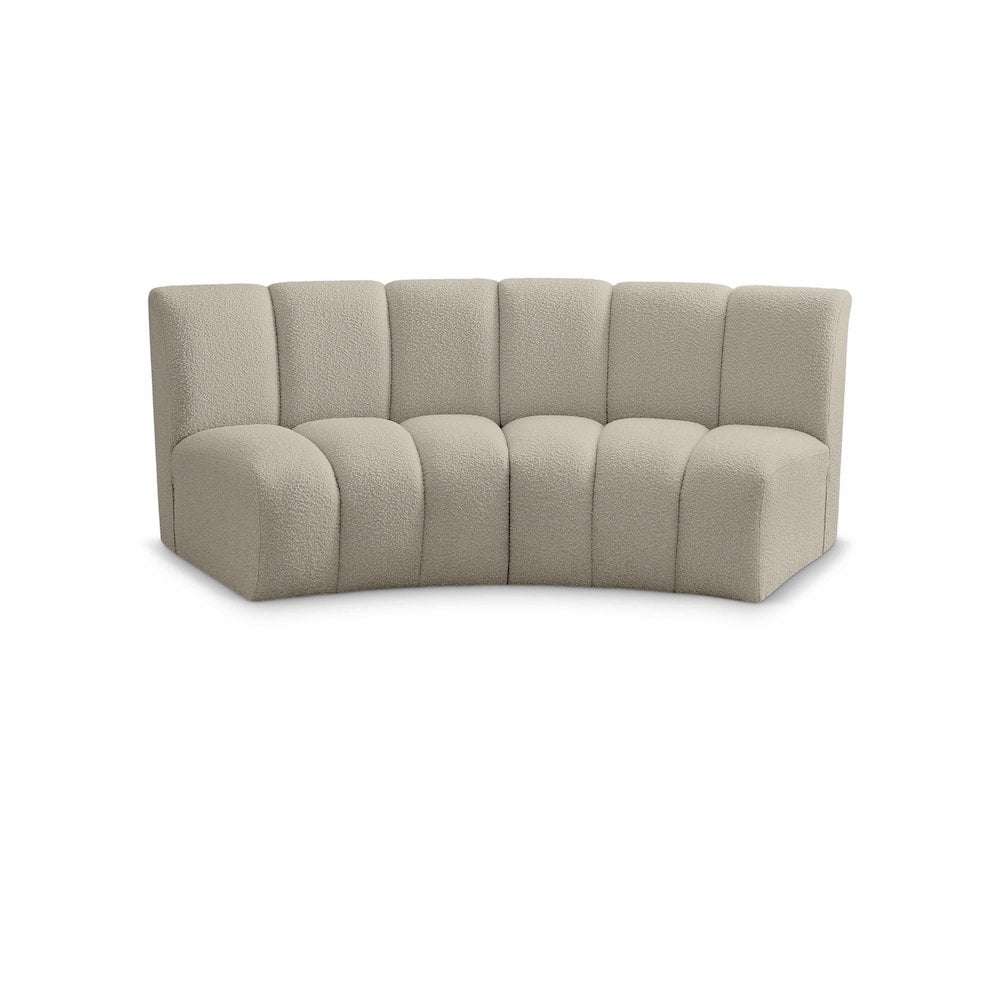 Meridian Furniture Infinity Brown Boucle Fabric 2pc. Modular Sectional ...