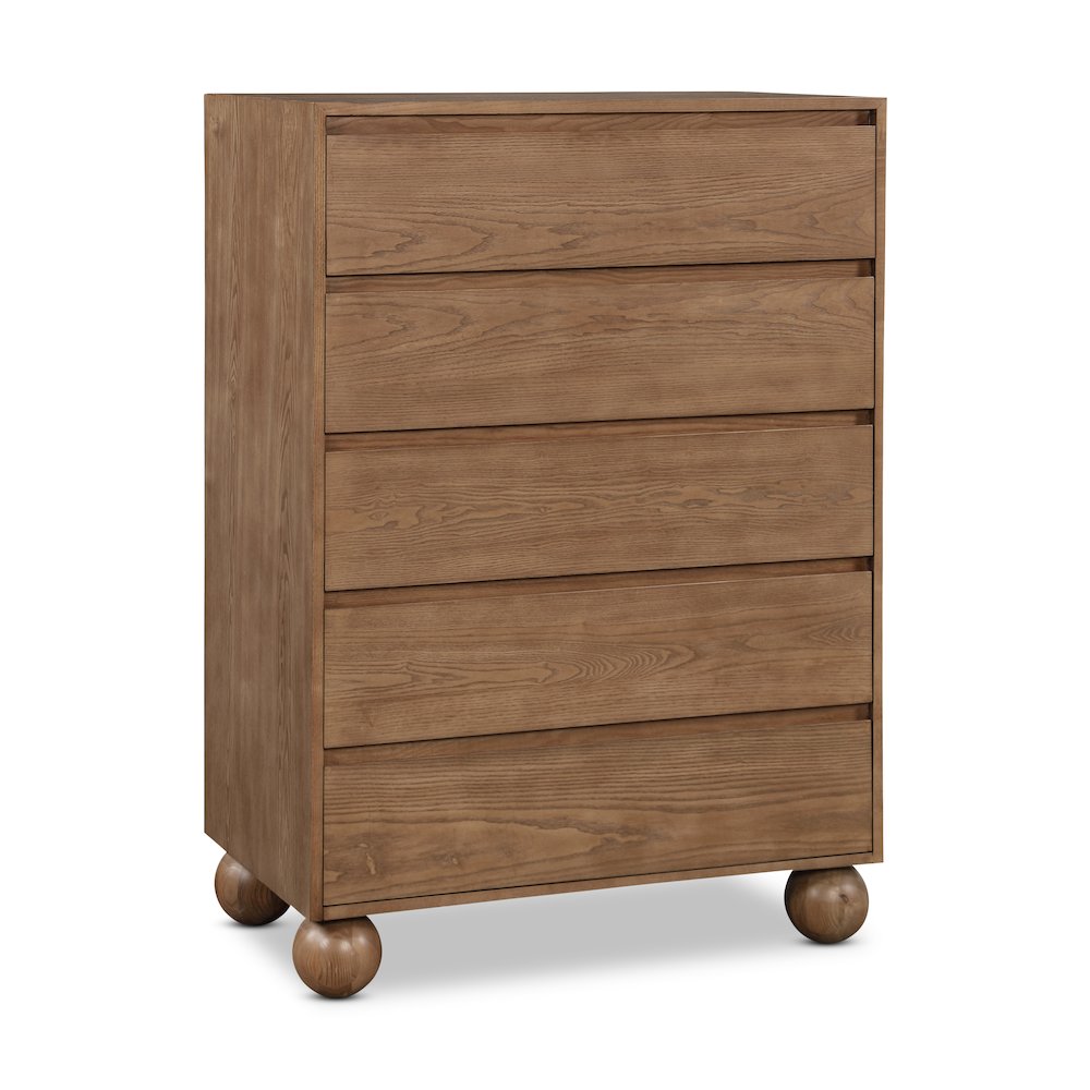 Meridian Furniture Kent Walnut Solid Ash Wood Chest - Walmart.com