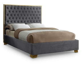 Meridian Furniture Sloan Saddle Velvet Full Bed - Walmart.com