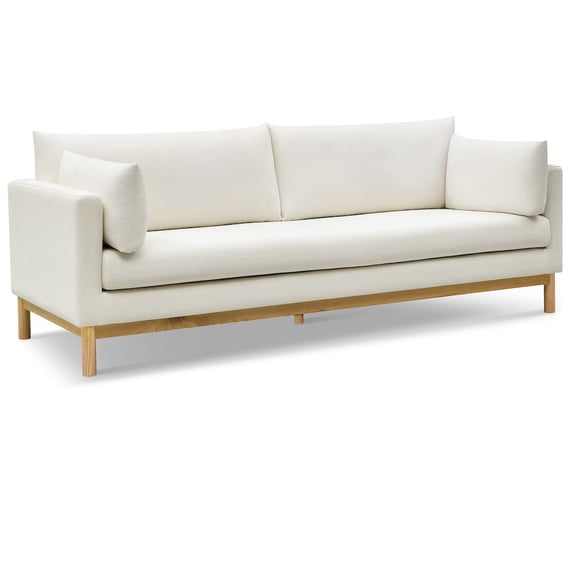 Meridian Furniture Langham Cream Textured Fabric Sofa Couch - Walmart.com
