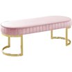 Meridian Furniture Audrey Pink Velvet Bench - Walmart.com