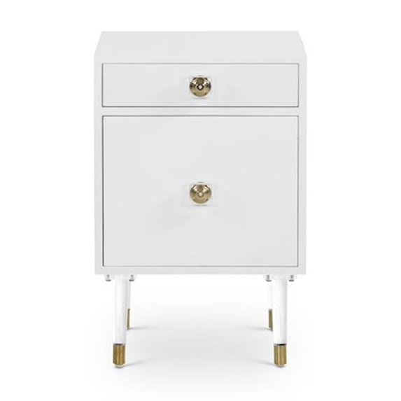 Meridian Furniture Lia Accent Table in Matte White/Acrylic - Walmart.com