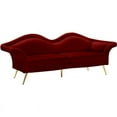 Meridian Furniture Lips Red Velvet Sofa - Walmart.com