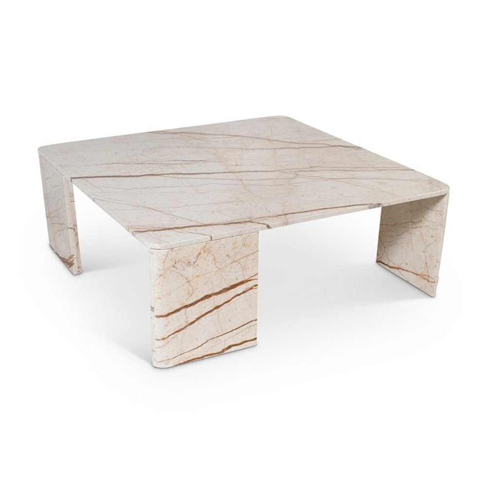 Meridian Furniture Livorno Beige Genuine Marble Coffee Table - Walmart.com