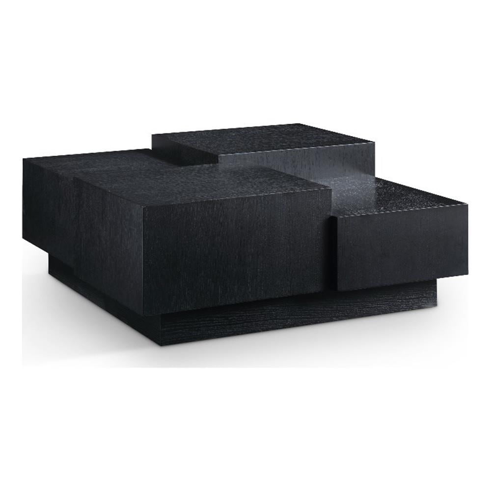 Meridian Furniture Mateo Black Oak Veneer / MDF Coffee Table - Walmart.com
