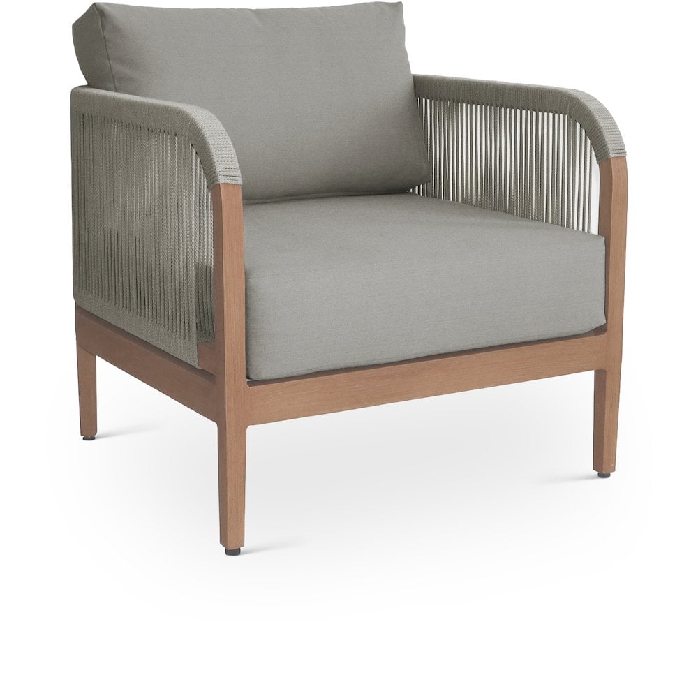 Meridian Furniture Maui Grey Resilient Fabric Outdoor Patio Chair ...