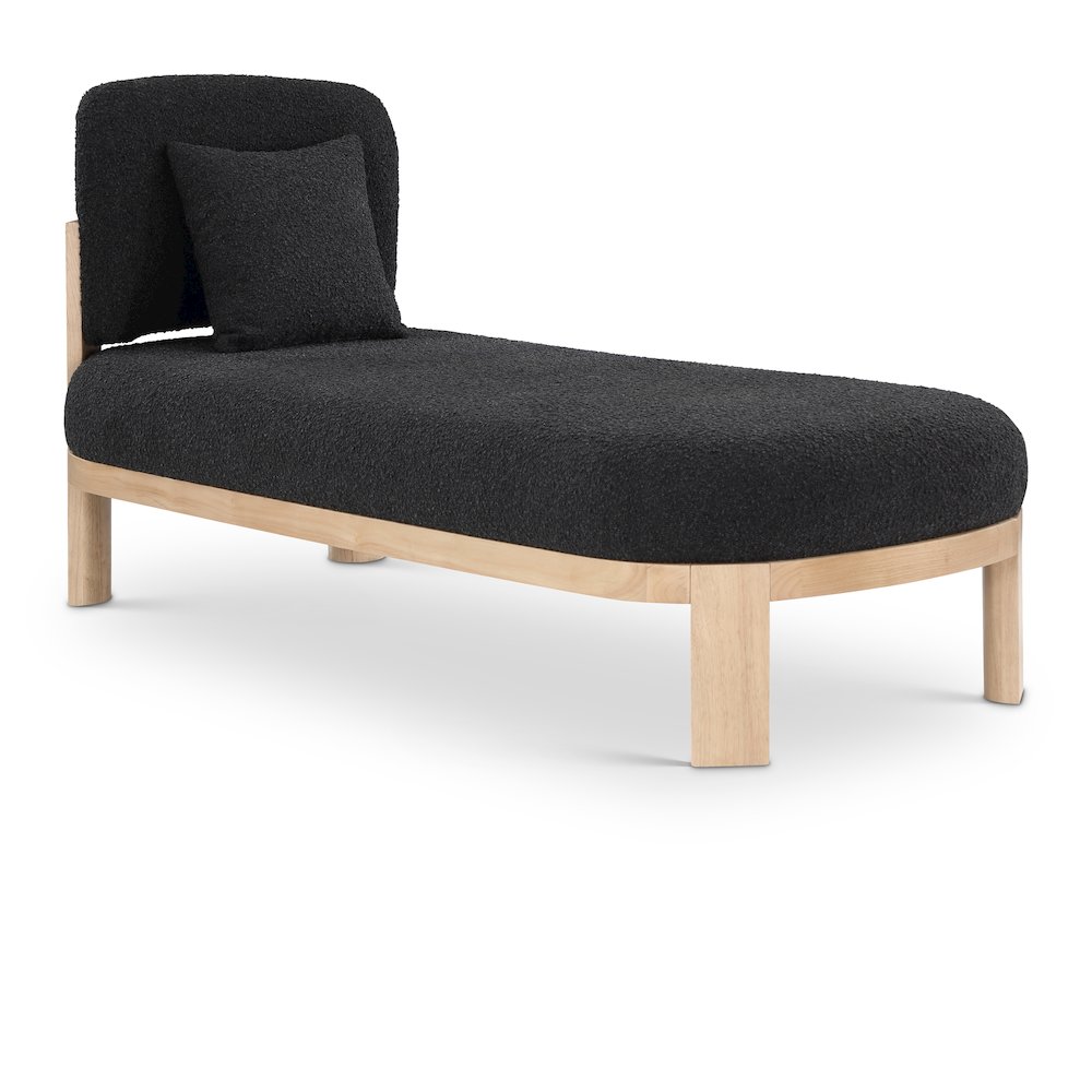 Meridian Furniture Maybourne Black Boucle Fabric Chaise/Bench - Walmart.com