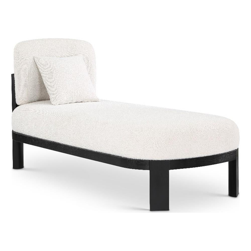 Meridian Furniture Maybourne Cream Boucle Fabric Chaise/Bench - Walmart.com