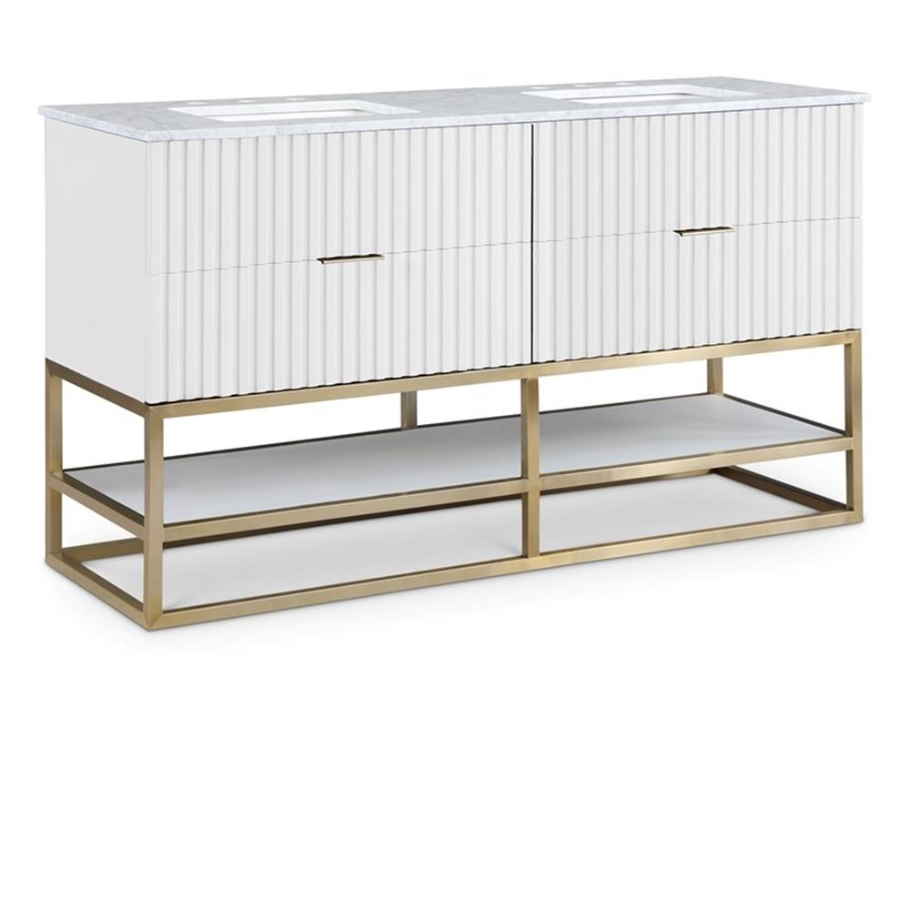 Meridian Furniture Monad White Bathroom Vanity - Walmart.com
