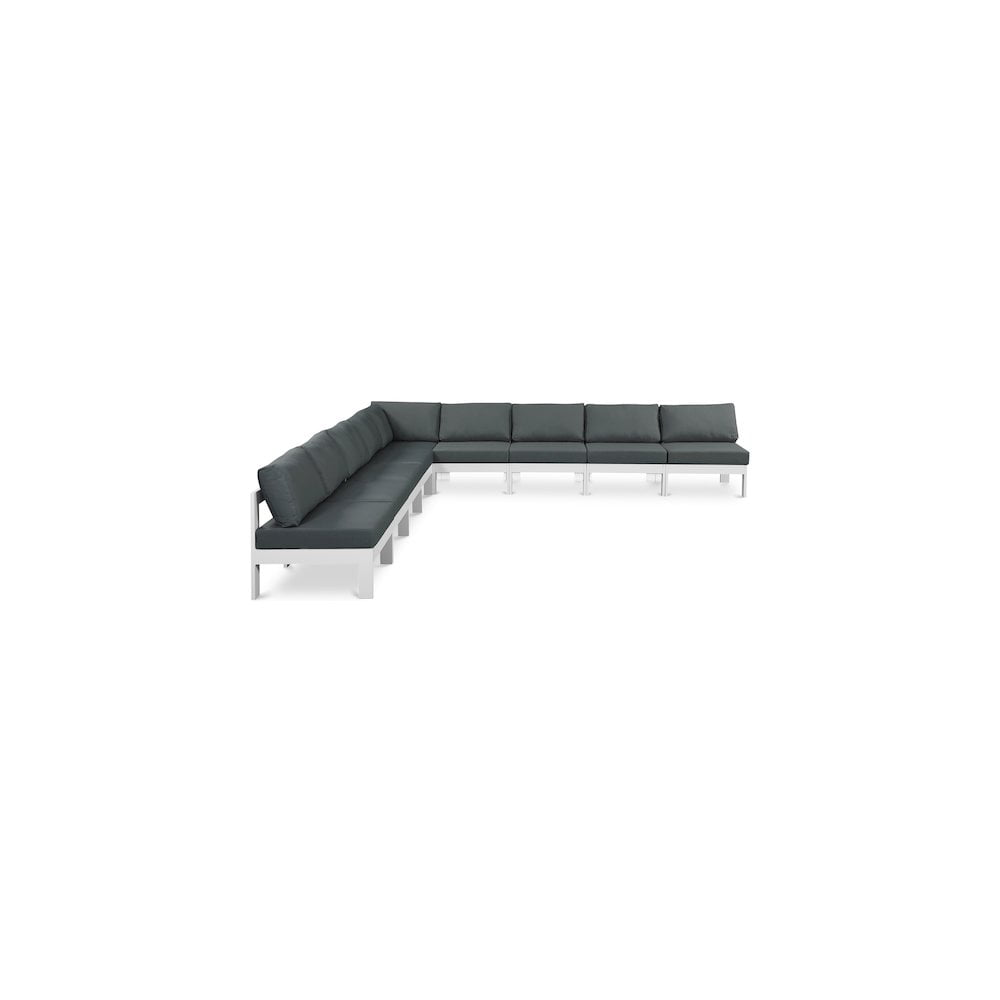 Meridian Furniture Nizuc Grey Outdoor Patio Modular Sectional - Walmart.com