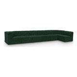 Meridian Furniture Ollie Green Boucle Fabric Modular Sectional ...