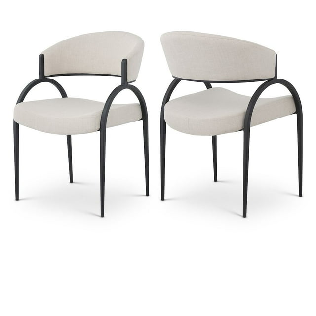 Meridian Furniture Elegant Privet Beige Dining Room Chairs (Set of 2 ...