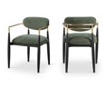 Meridian Furniture Riccio Olive Performance Fabric Upholstered Dining ...