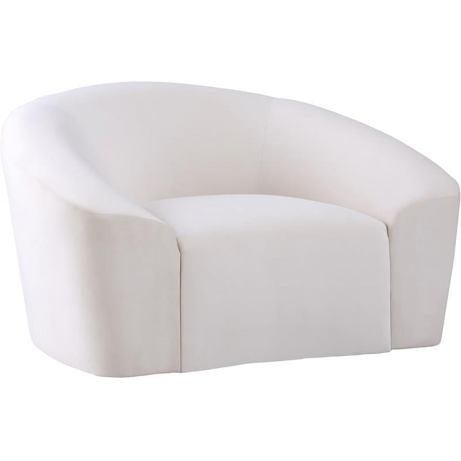 Meridian Furniture Riley Cream Velvet Chair - Walmart.com