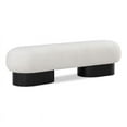 Meridian Furniture Robertson Cream Boucle Fabric Bench - Walmart.com