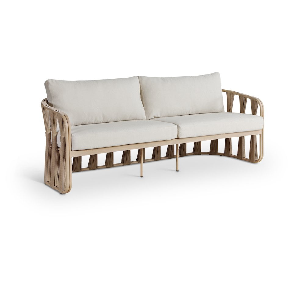 Meridian Furniture San Pietro Beige Polyester Upholstered Outdoor Patio ...