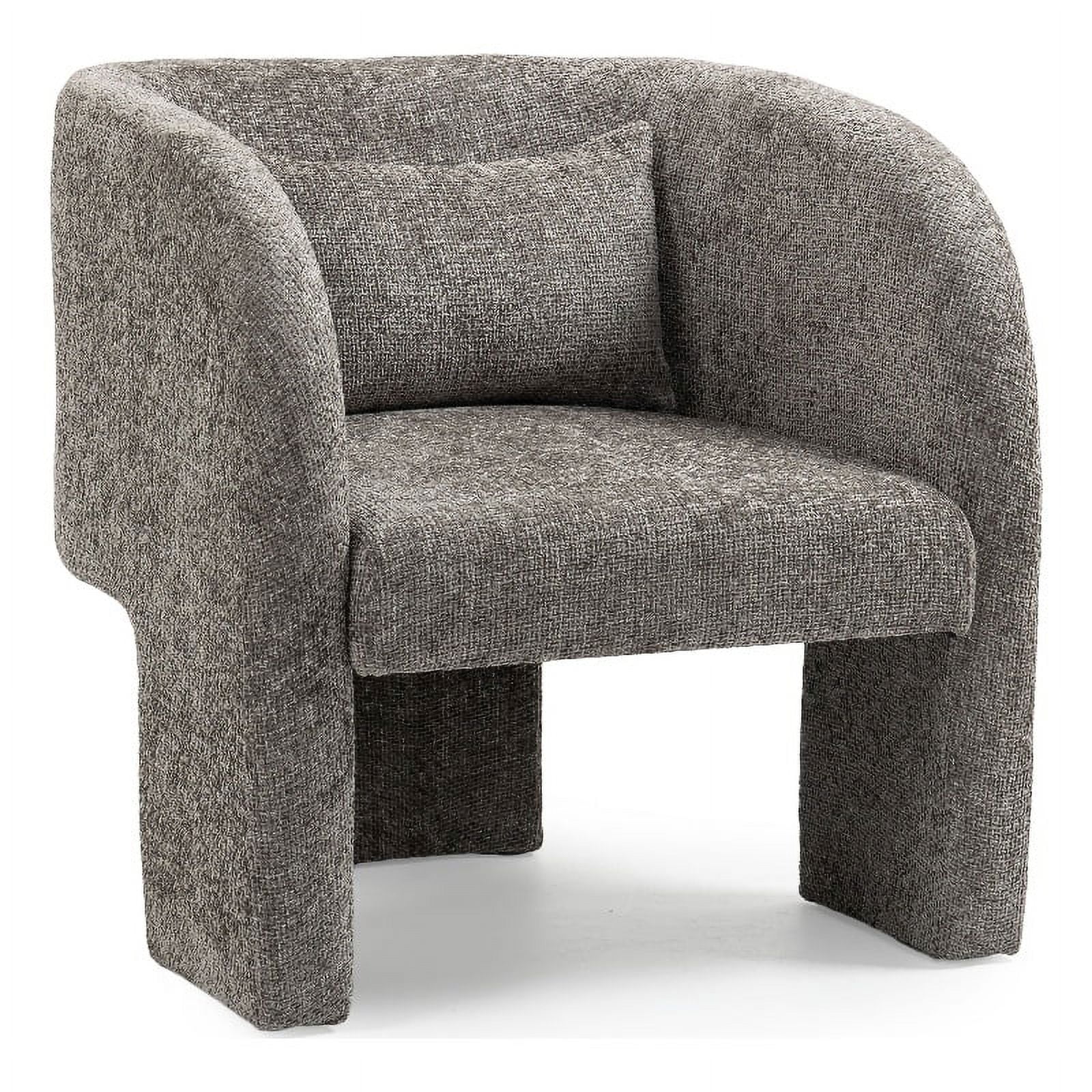 Meridian Furniture Sawyer Grey Chenille Fabric Accent Chair - Walmart.com