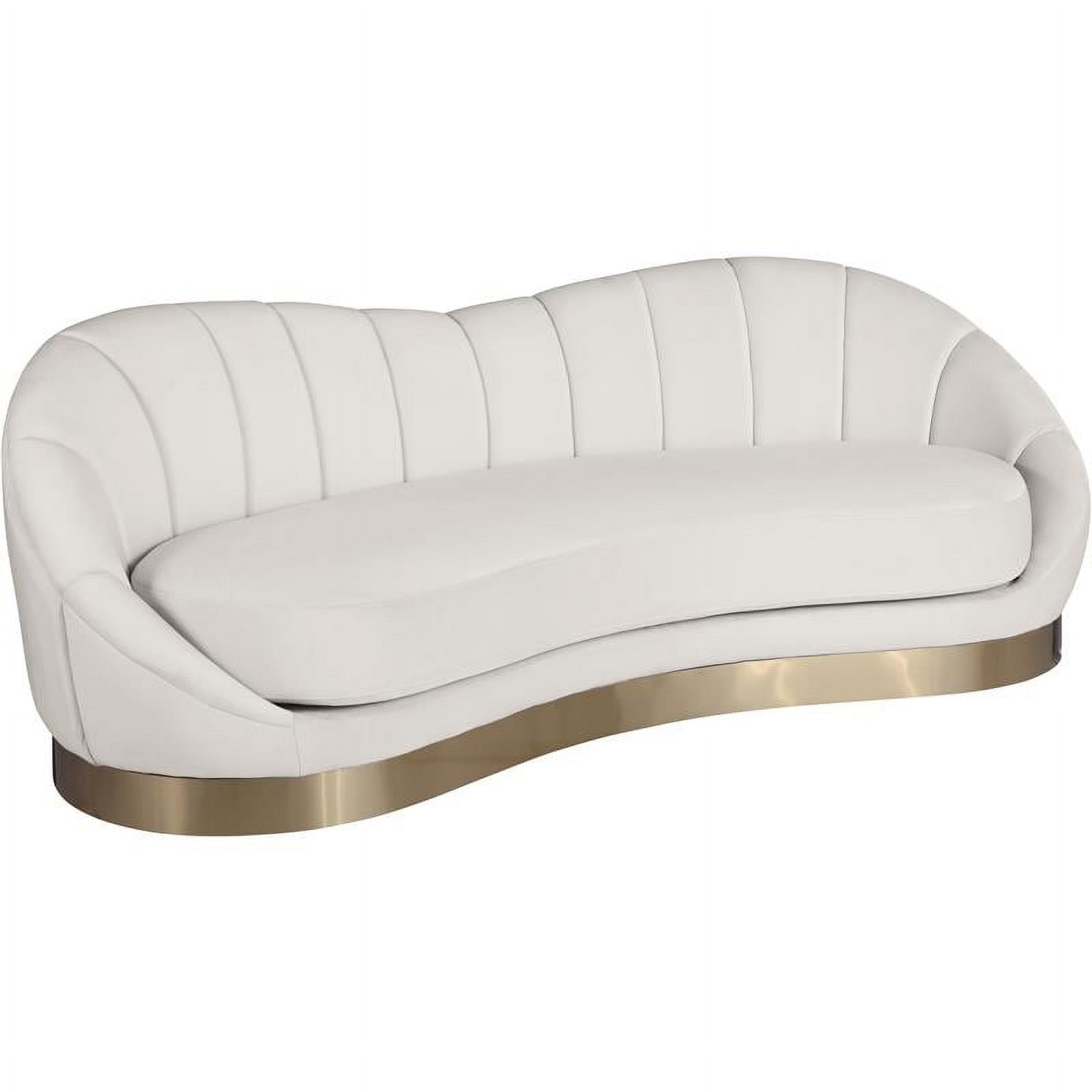Meridian Furniture Langham Cream Linen Textured Fabric Sofa - Walmart.com