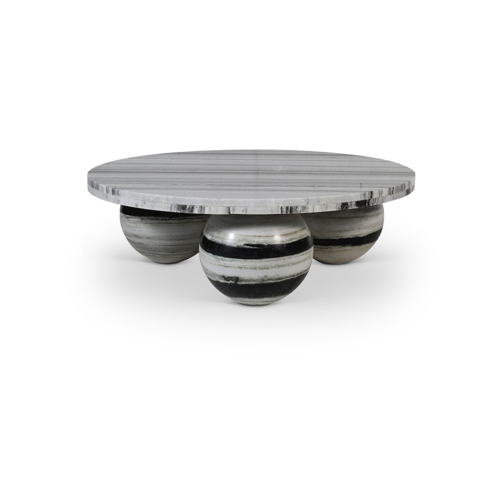 Meridian Furniture Spherical Panda Marble Coffee Table - Walmart.com