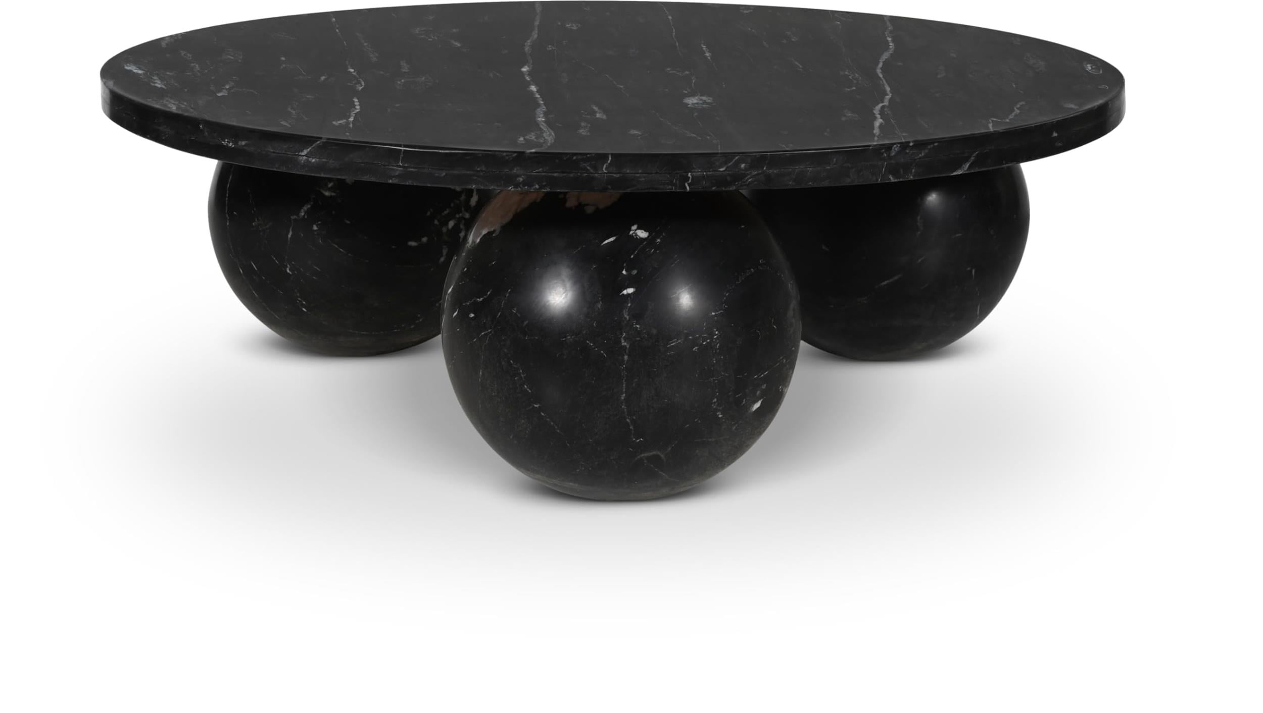 Meridian Furniture Spherical White Marble Coffee Table - Walmart ...