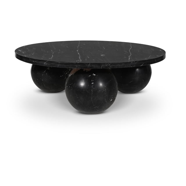 Meridian Furniture Spherical White Marble Coffee Table - Walmart ...