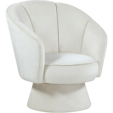 Meridian Furniture Swoon Cream Faux Sheepskin Accent Chair - Walmart.com