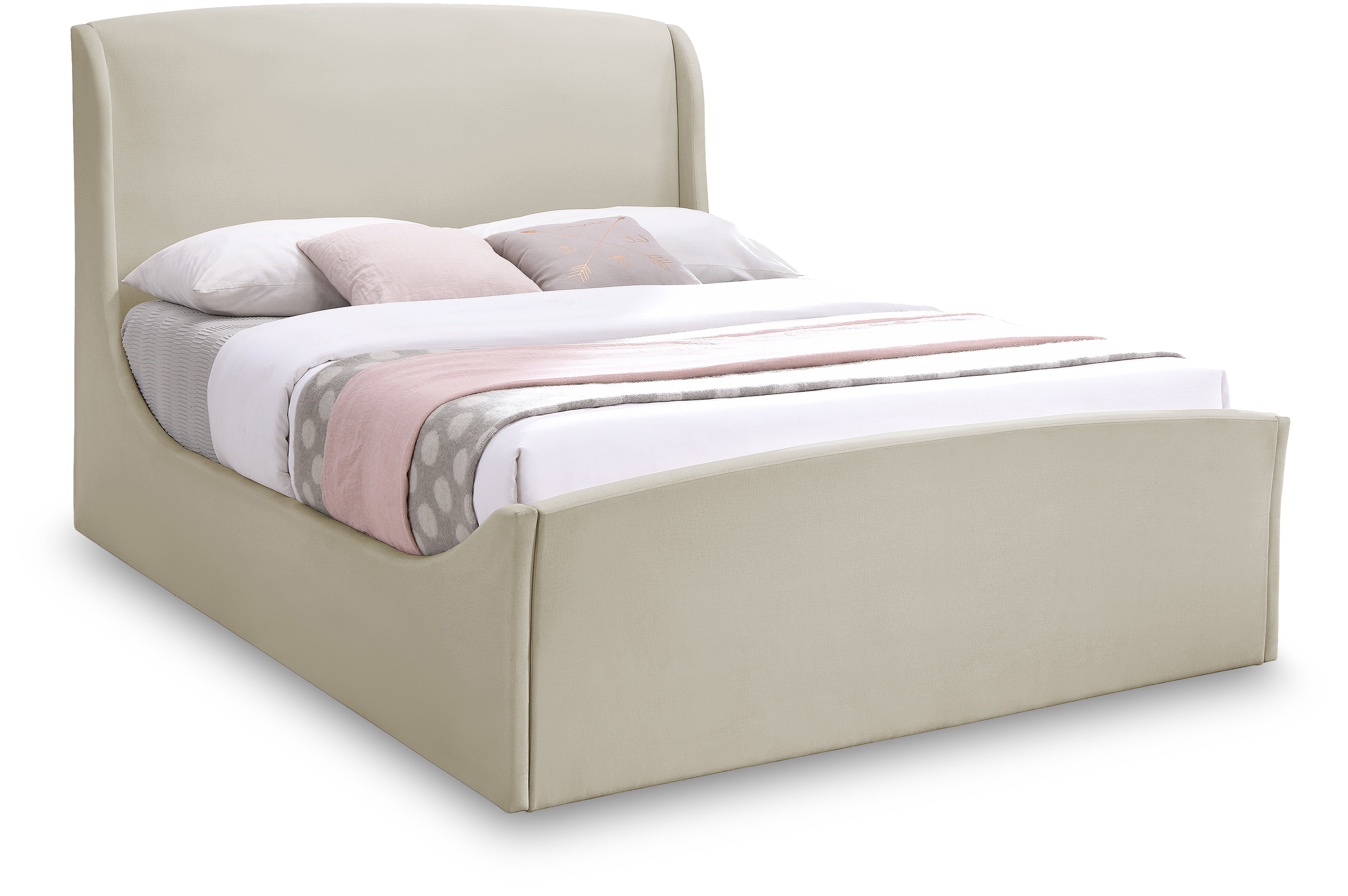 Meridian Furniture Tess Cream Queen Bed - Walmart.com