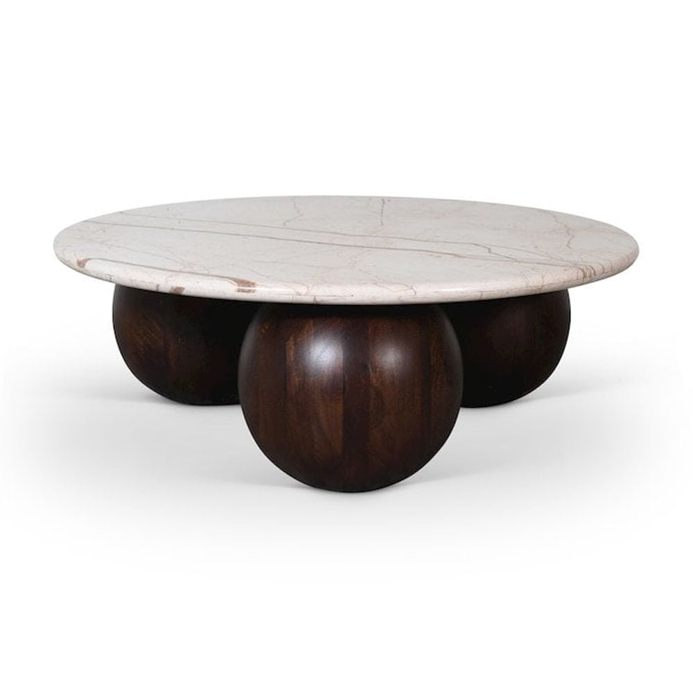 Meridian Furniture Treviso Beige Marble Coffee Table - Walmart.com