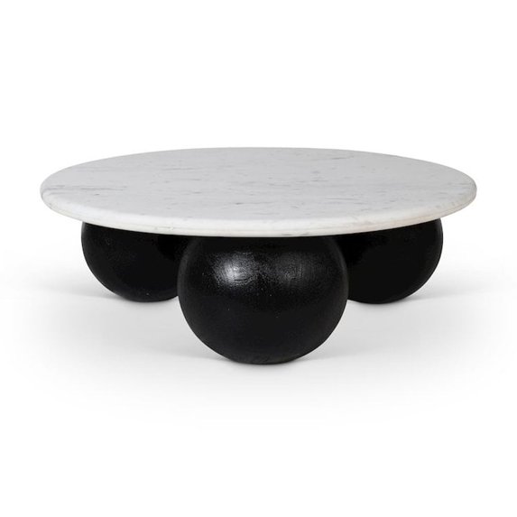 Meridian Furniture Treviso White Marble Coffee Table - Walmart.com