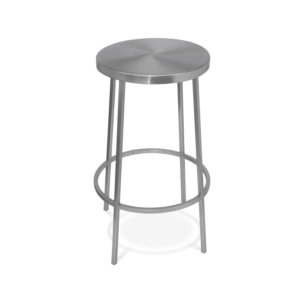 Meridian Furniture Tyson Contemporary Design Brushed Silver Iron ...
