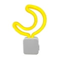 Meridian LED Yellow Neon Moon Night Light, 3 Modes, 5.75in by 3.75in ...