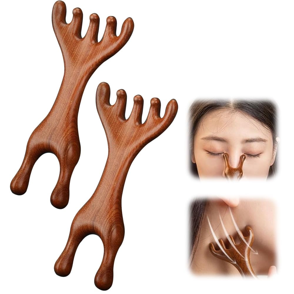 Meridian Massage Comb, Five Touch Therapy Comb, Sandalwood Double Head ...