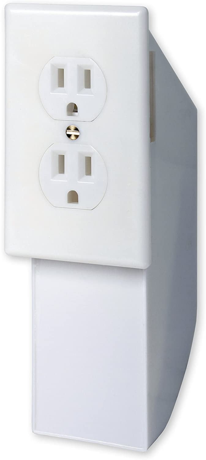 Meridian Point White Hidden Wall Outlet Safe Electrical Outlet ...