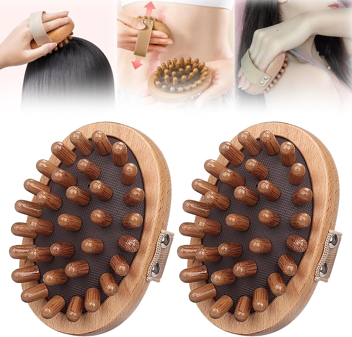 Meridian Pressure Brush, Sunmoon Meridian Brush, Wood Brush for Belly ...