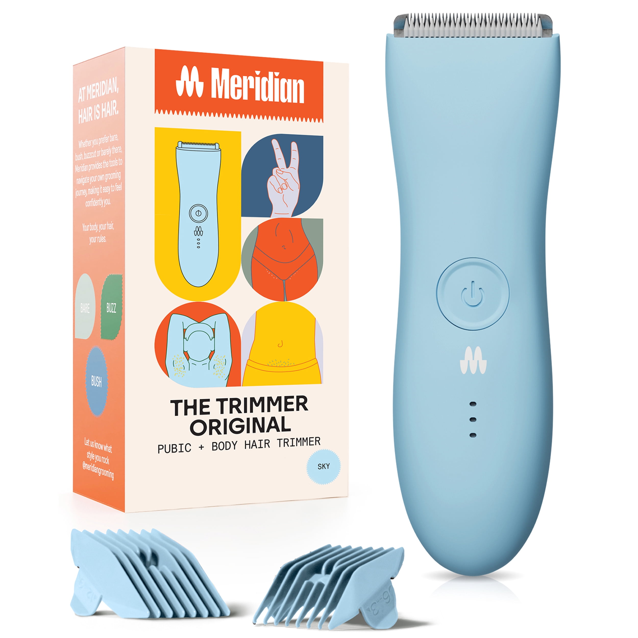 Meridian Trimmer Original Bikini & Body Hair Grooming Shaver, USB ...