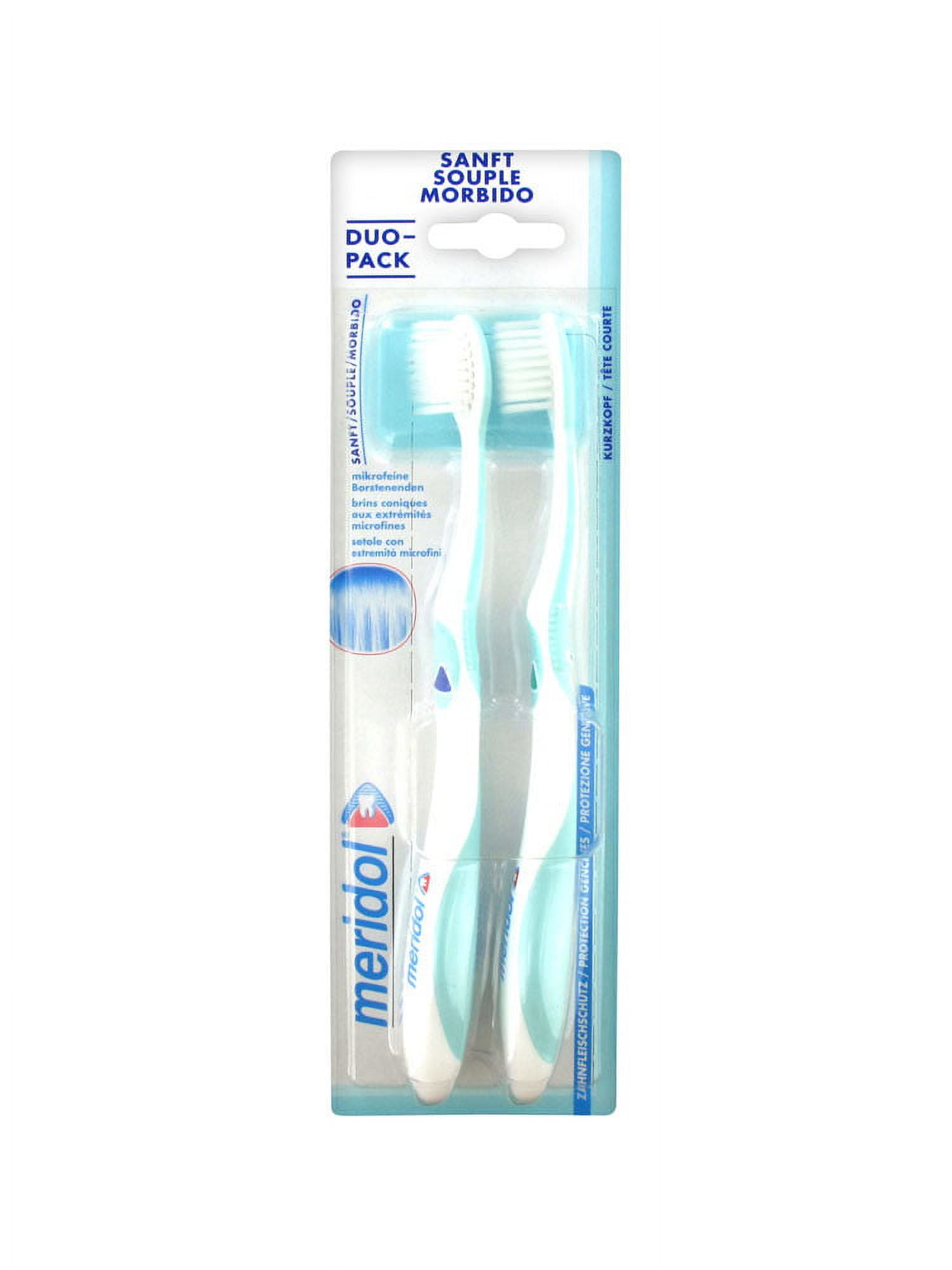 meridol Soft Toothbrush Duo-Pack, Extra-Flexible Bristles for Sensitive ...