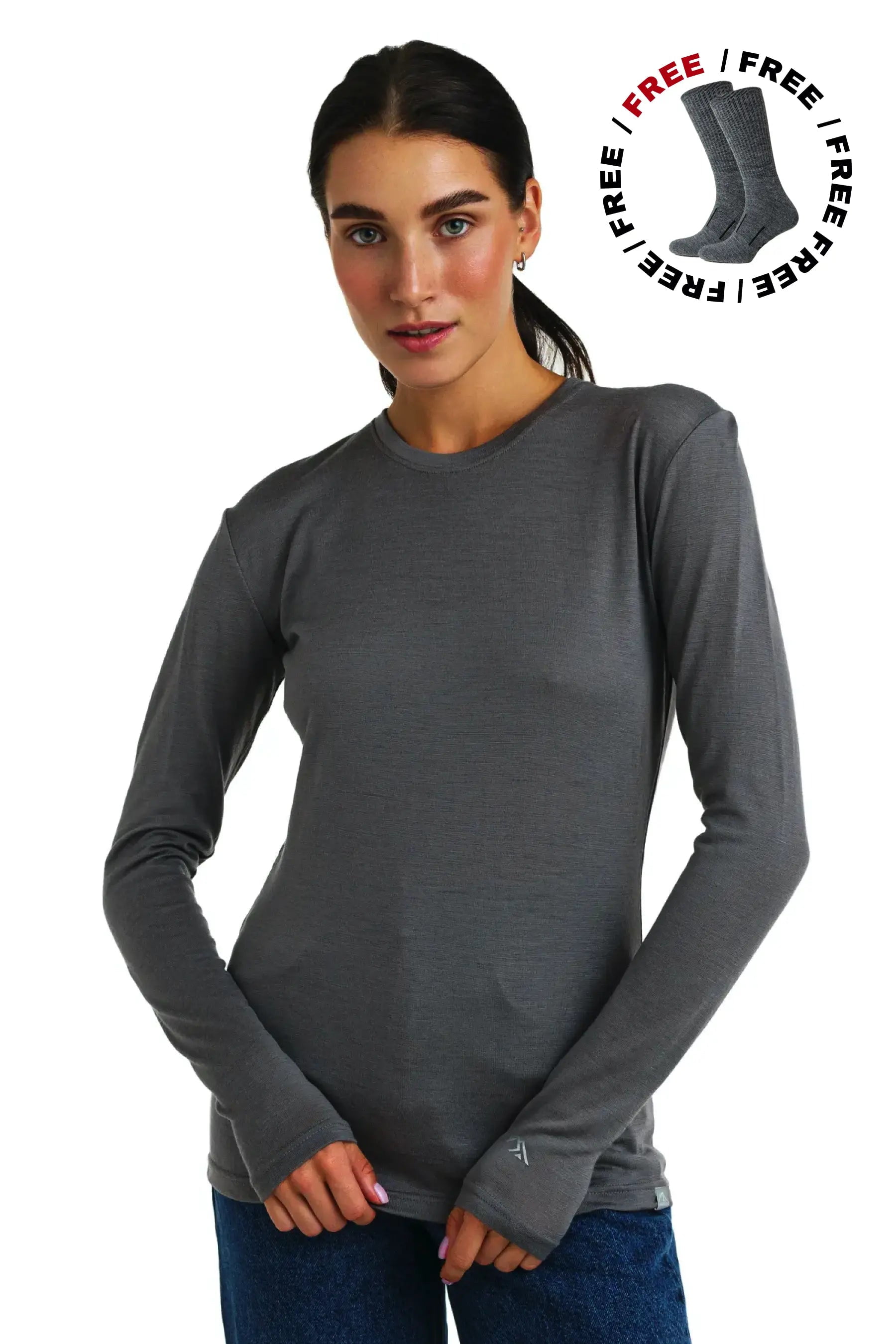 Merino Wool Base Layer Women - 100% Merino Wool Shirt Women Thermal ...
