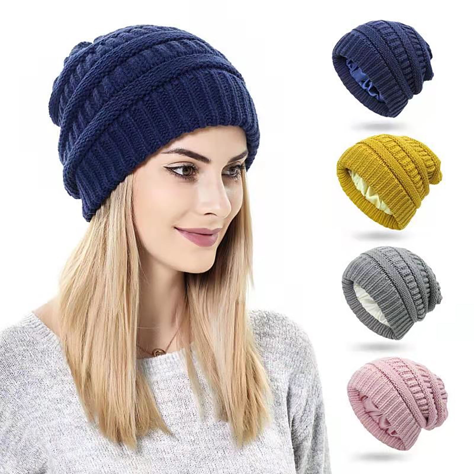 Merino Wool Beanie for Men & Women, Knitted Winter Hat - Walmart.com