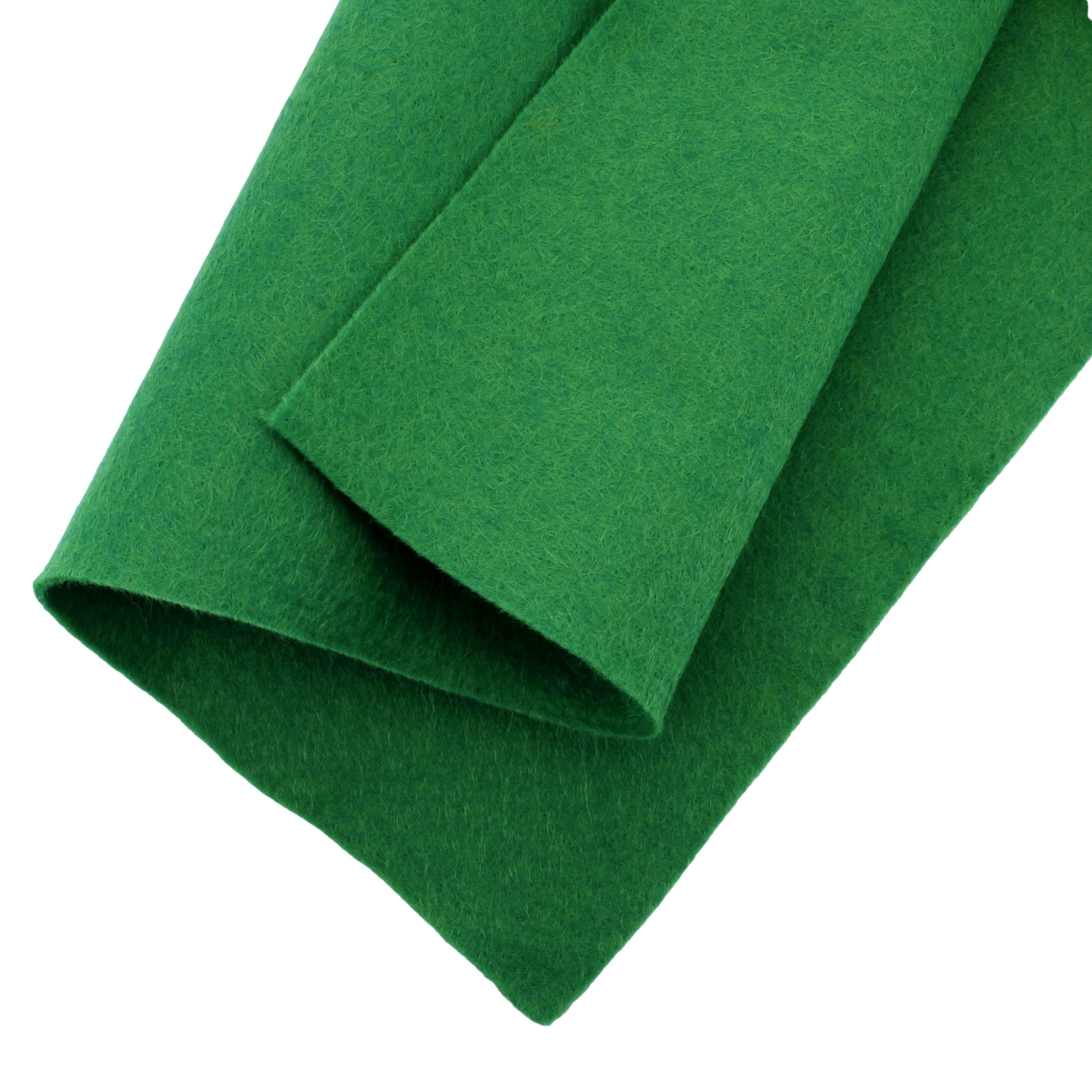"Merino Wool Blend Felt Sheets - Emerald Green, Medium Density, 8 5/8 ...