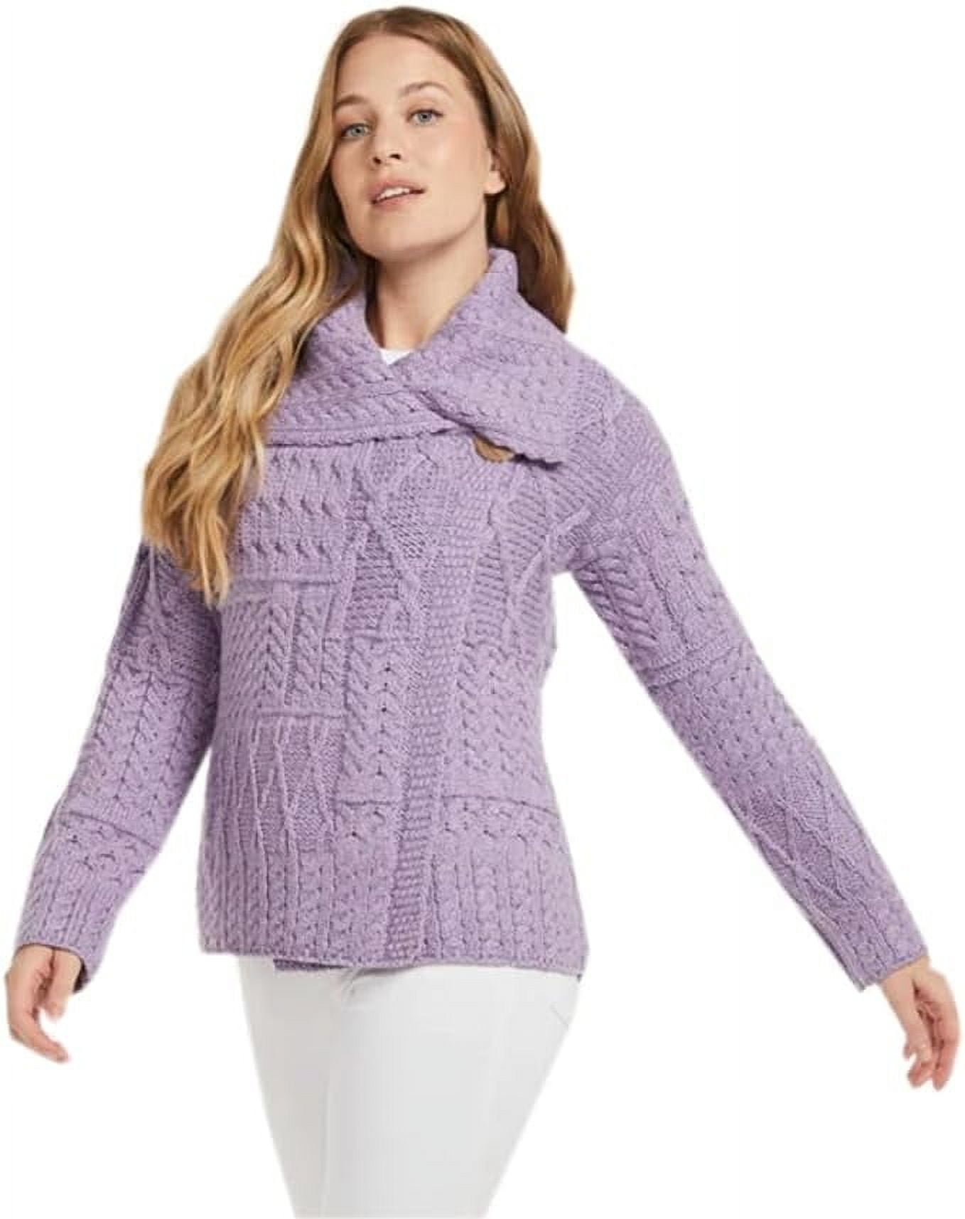 Merino Wool Cardigan for Women Made By Aran Woollen Mills - Walmart.com