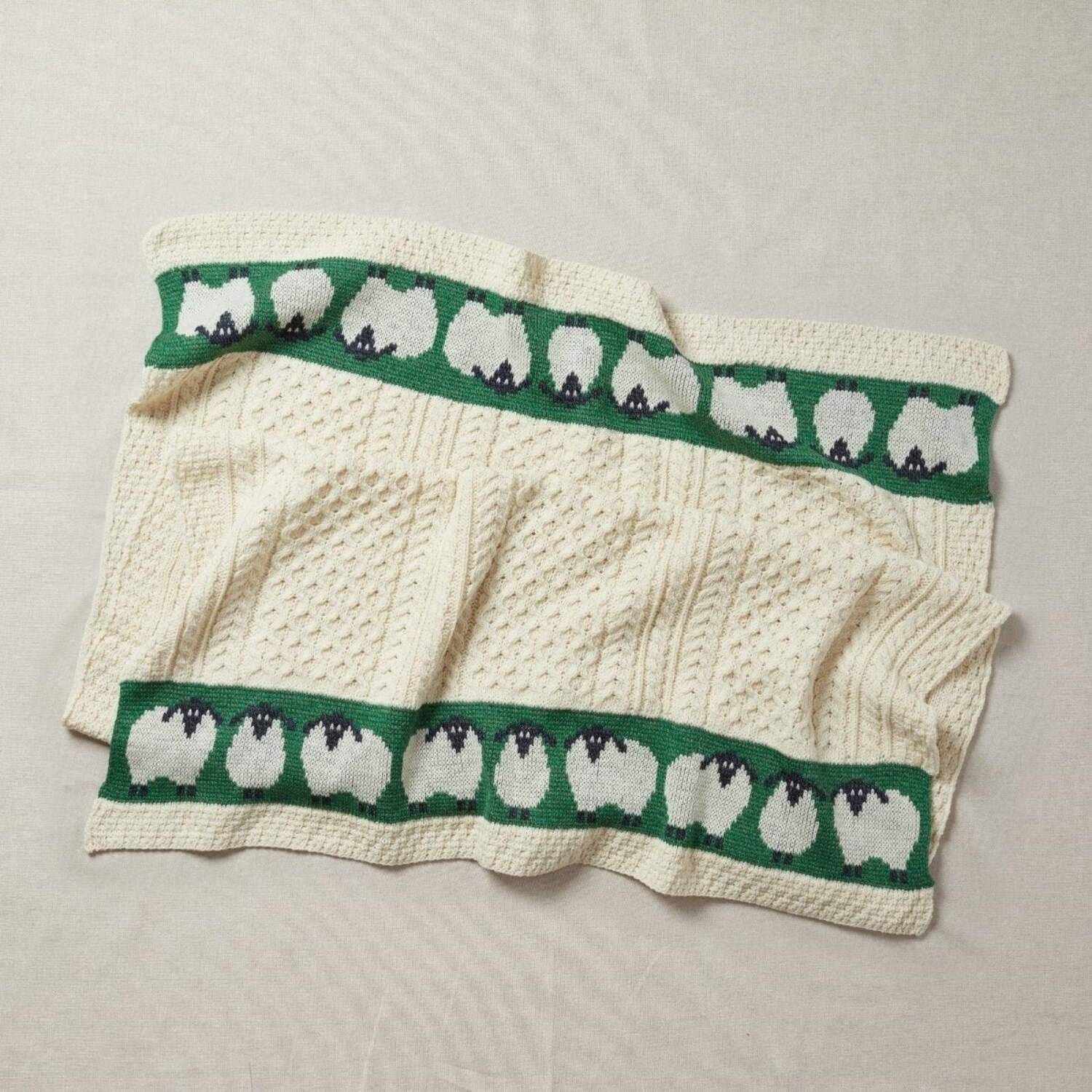 Merino Wool Sheep Throw- Green/White - Walmart.com