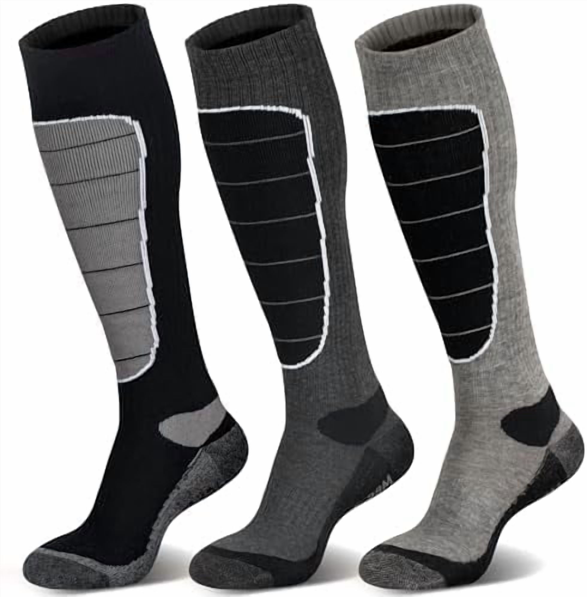 Merino Wool Ski Socks, Cold Weather Socks for Snowboarding, Snow ...