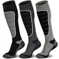 Merino Wool Ski Socks, Cold Weather Socks for Snowboarding, Snow ...