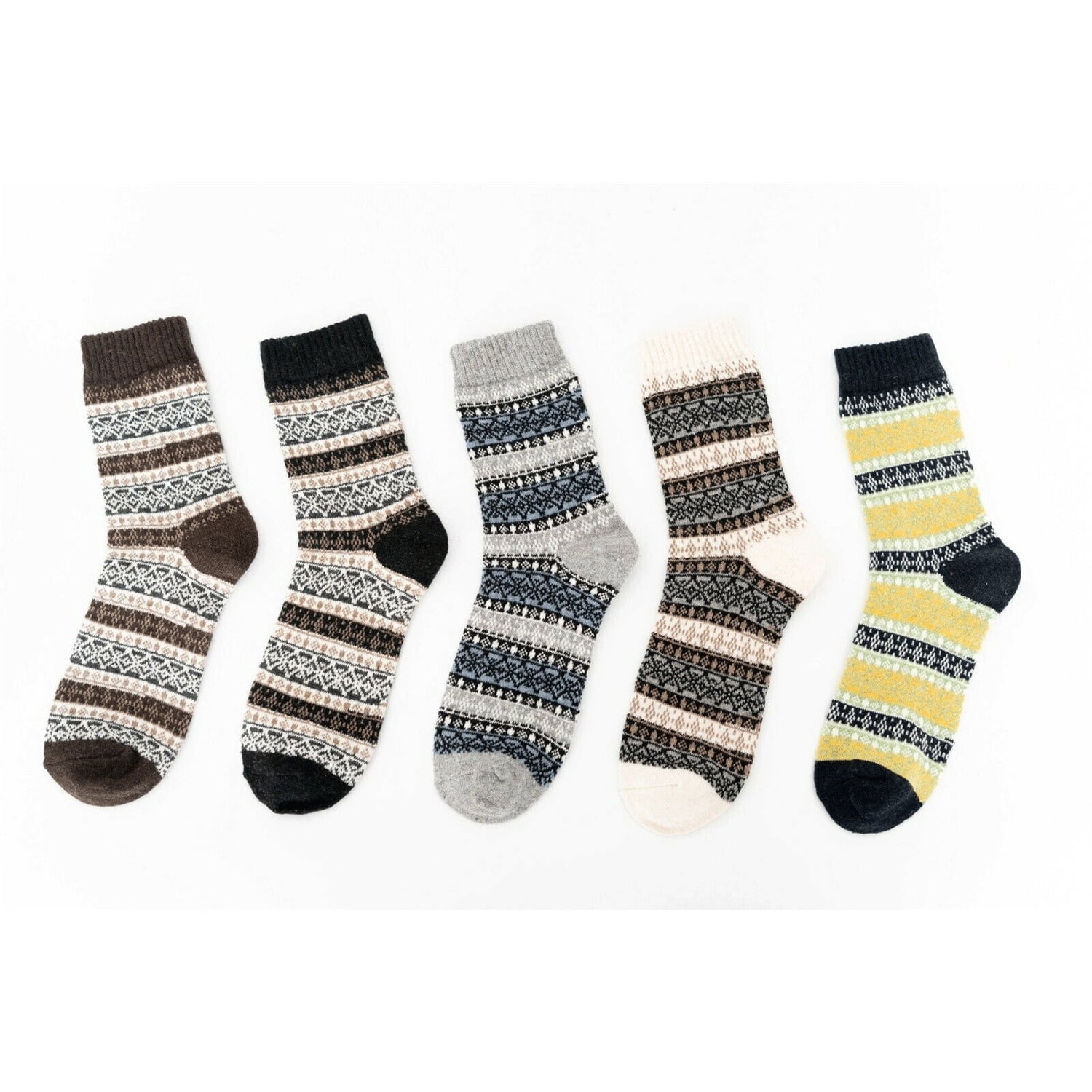 Merino Wool Socks for Women Hiking Thermal Warm Thick Knit Cozy Fuzzy ...
