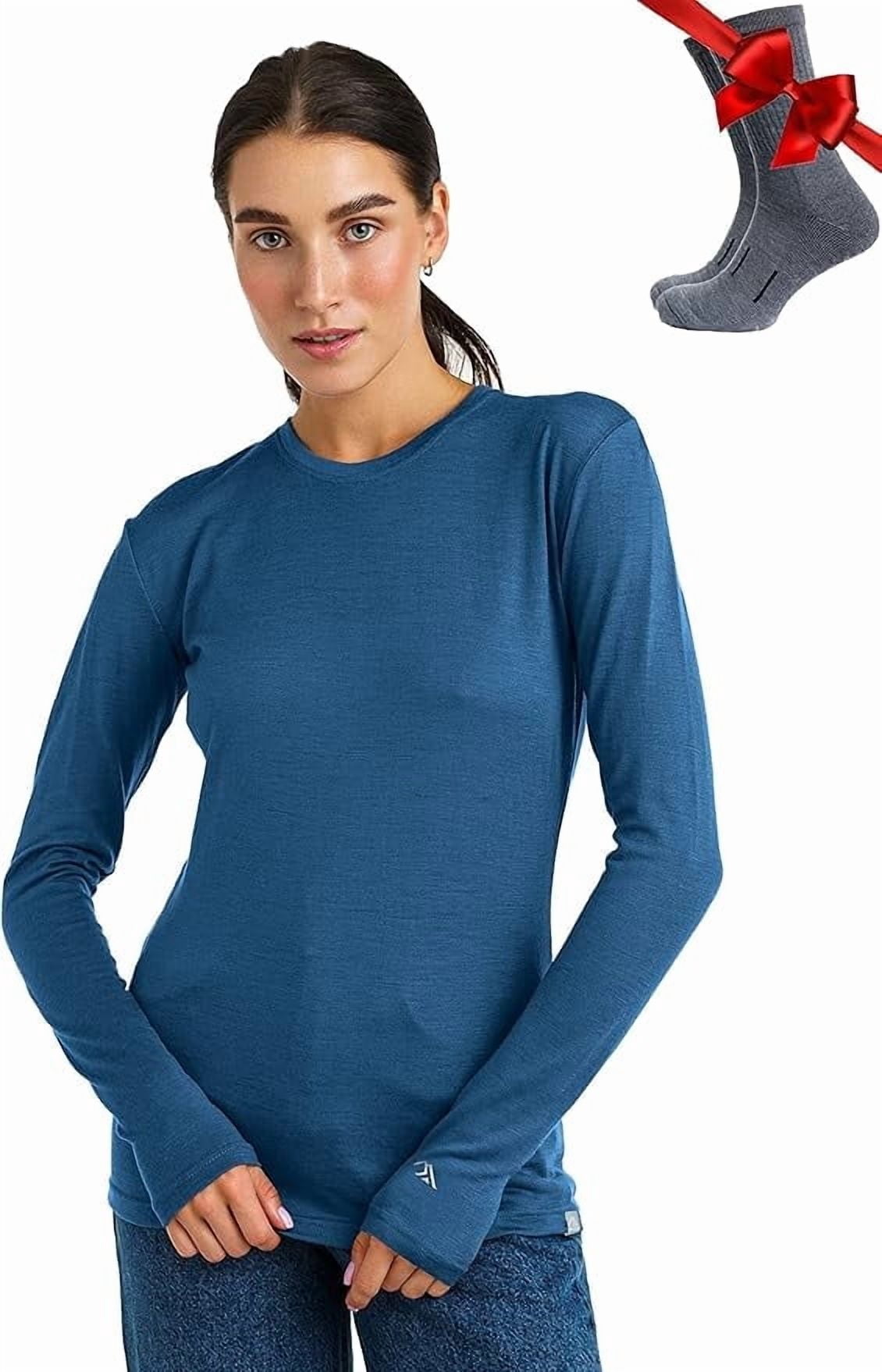 𝗕𝗥𝗘𝗔𝗧𝗛𝗔𝗕𝗟𝗘 Merino.tech Women’s Lightweight Merino Wool Long Sleeve Base ...