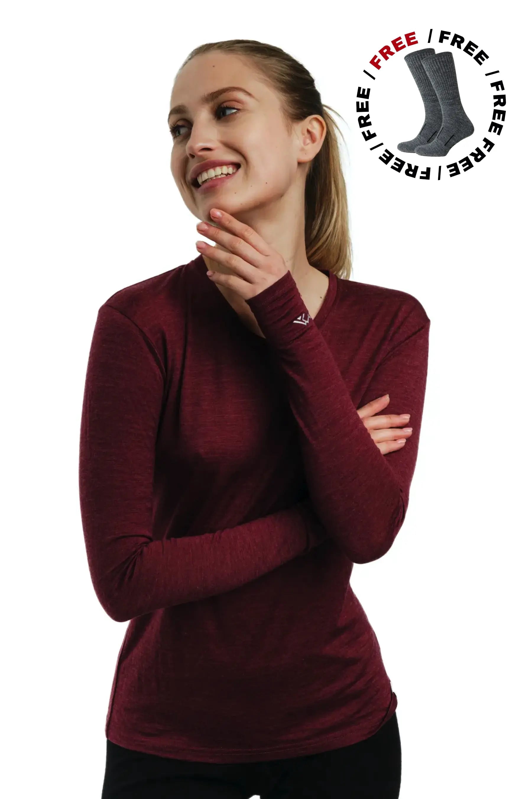 Merino.tech Merino Wool Base Layer Women - 100% Merino Wool Heavyweight ...