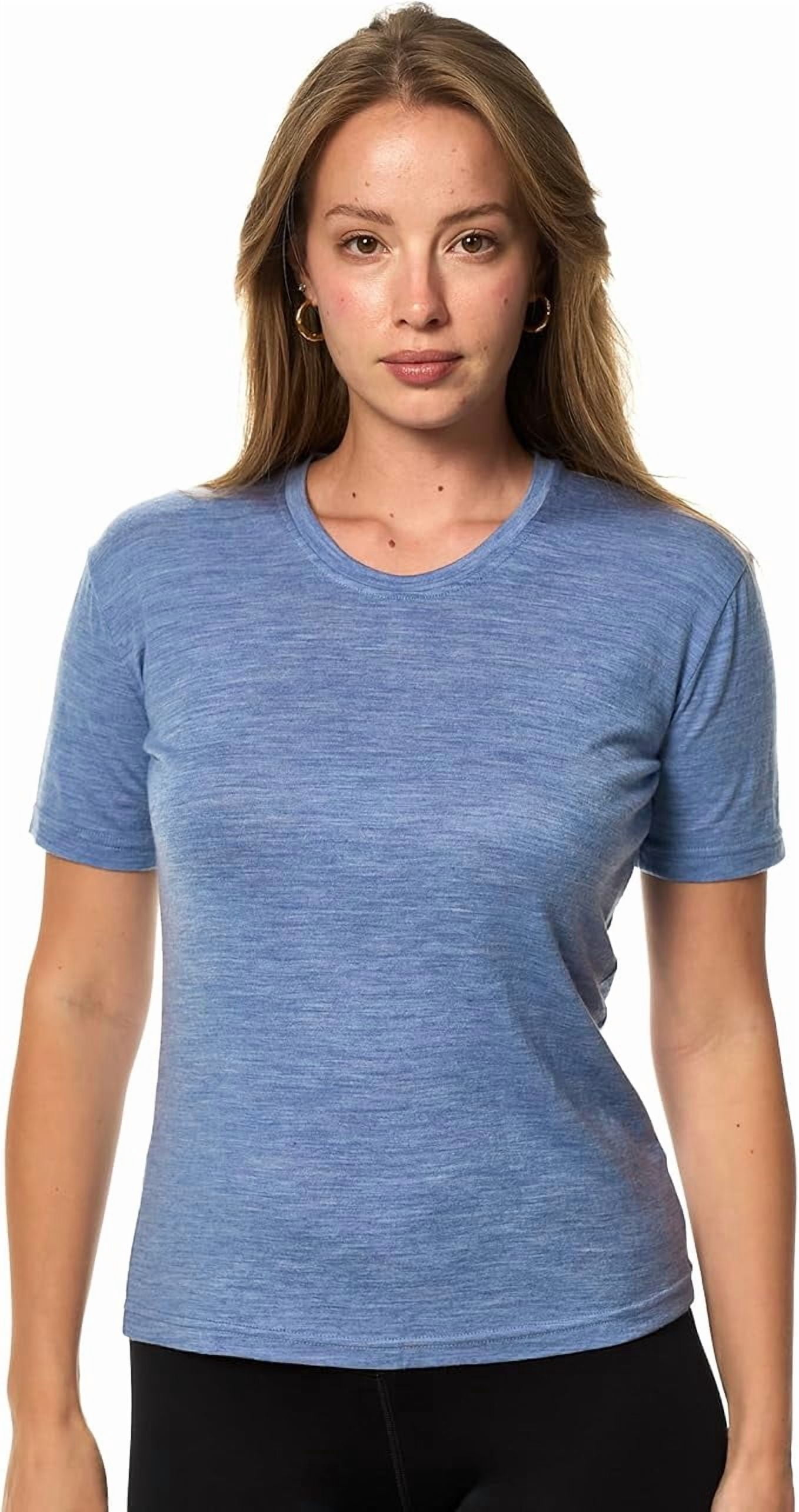 Merino.tech Merino Wool Shirt Women - 100% Wool Short Sleeve Tee ...