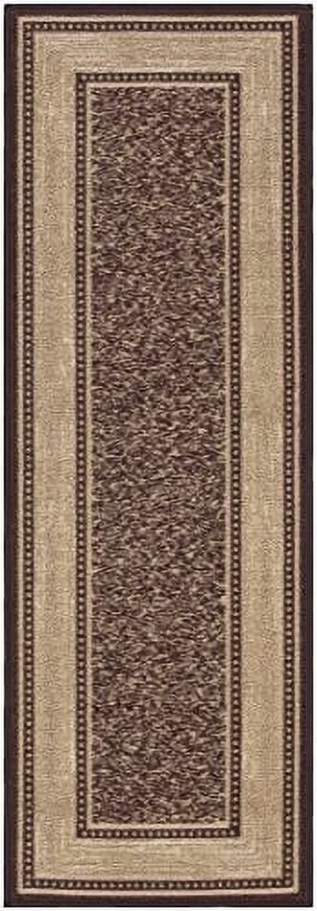 Ottomanson Ottohome Contemporary Bordered Design, Non-Slip Runner Rug ...