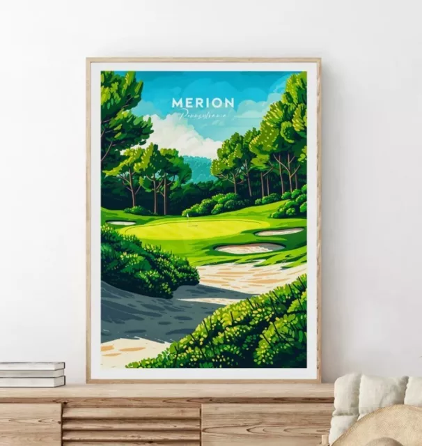 Merion Traditional Golf Print - Pennsylvania, Merion Golf Poster NO ...