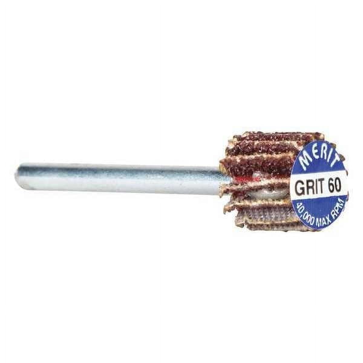 Merit Flap Wheel,3/8 in Dia,3/8 in W,P60 Grit 08834137470 - Walmart.com